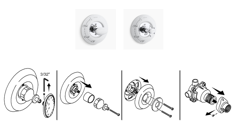 How to Remove Single-Control Bath or Shower Trim to Identify Valve